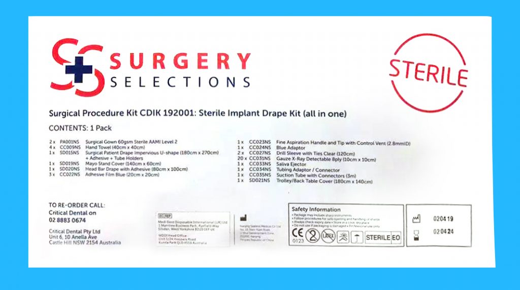 Surgical Sterile Implant Surgery Selection Kit (All in One) - Dentaplus ...